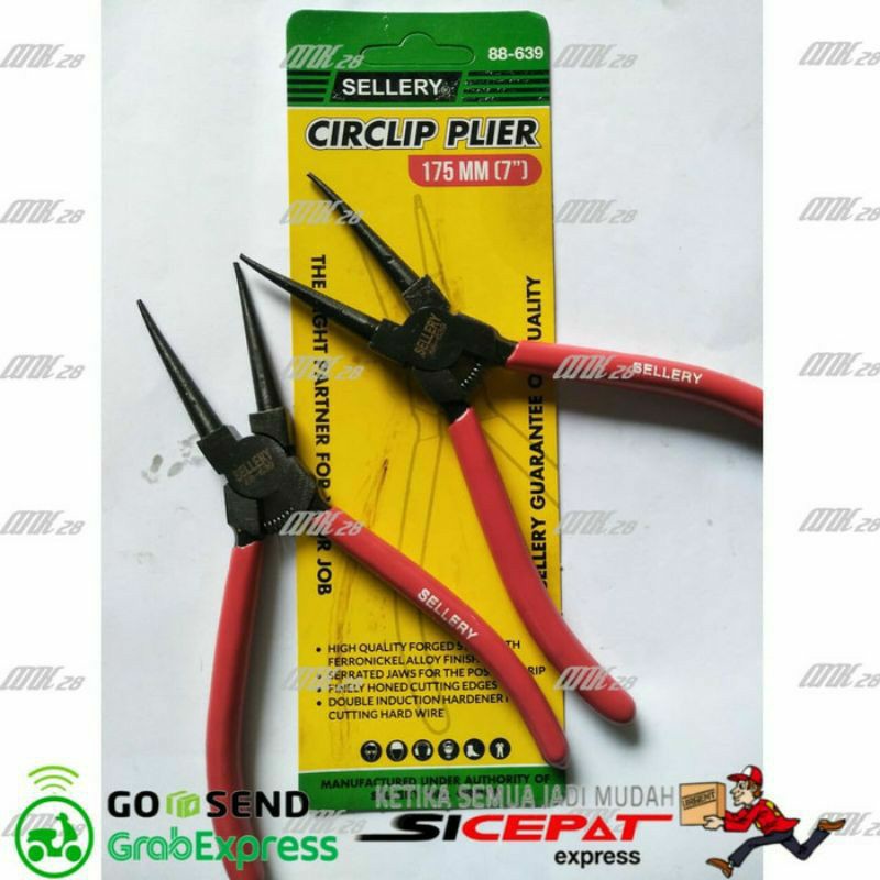 Jual Tang Snap Ring Circlip Lurus 7" inch Pencet Tutup Buka | Shopee ...