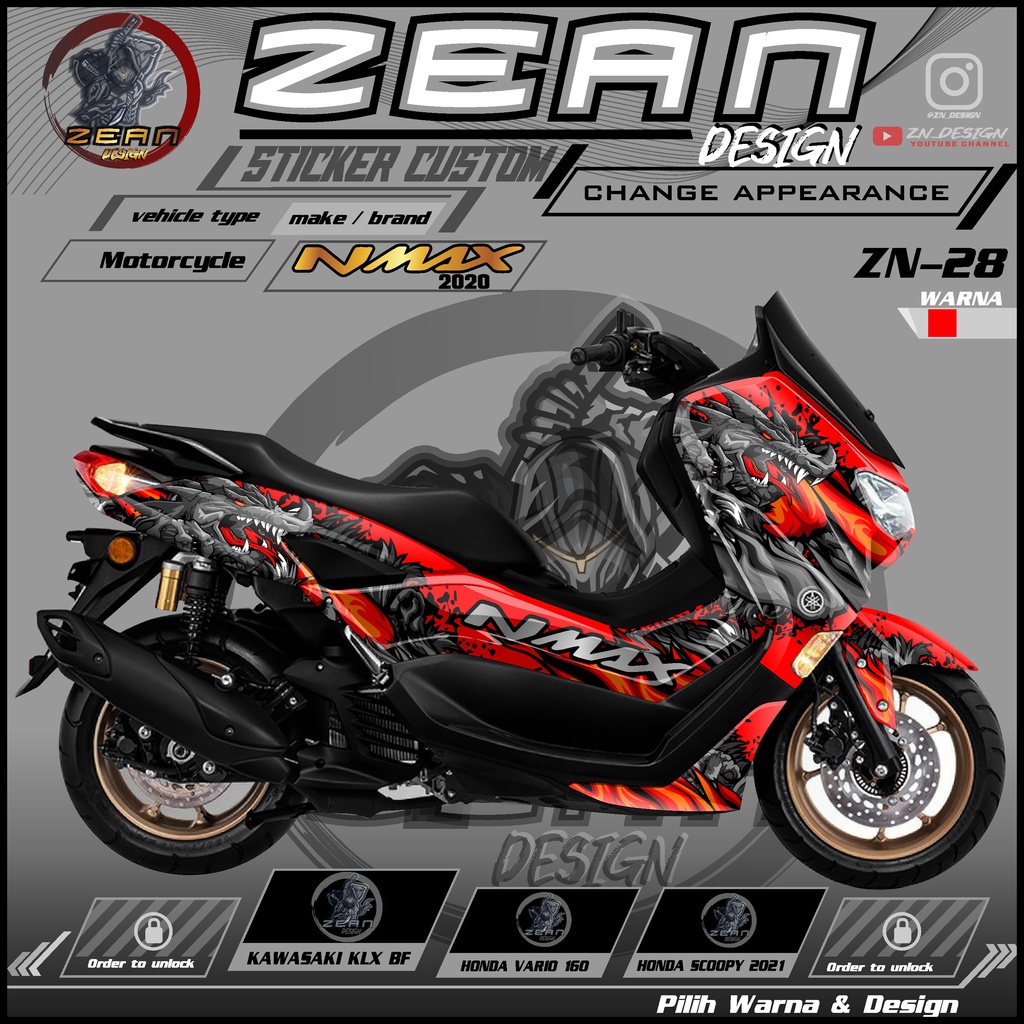 Jual Decal Sticker Dekal Stiker Motor Nmax 155 New Fullbody Tahun 2020 ...