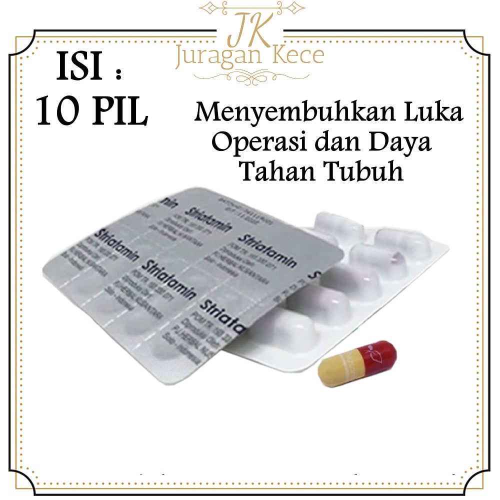 Jual (1 Blister Isi 10 Pil) Striatamin Obat Penyembuh Luka Dalam Bekas ...