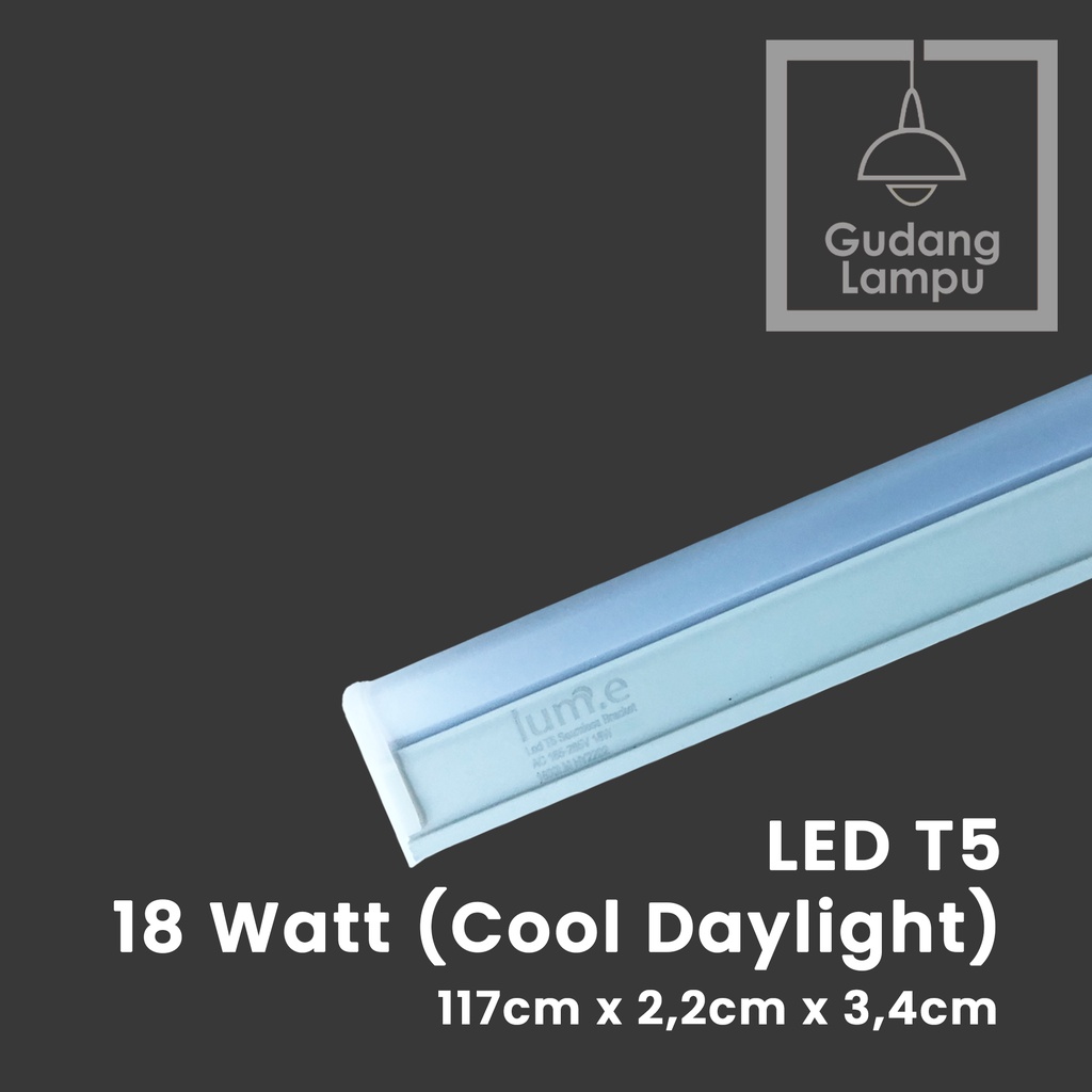 Jual Lampu LED T5 LUME 18Watt 6500K Putih / Cool Daylight | Shopee ...