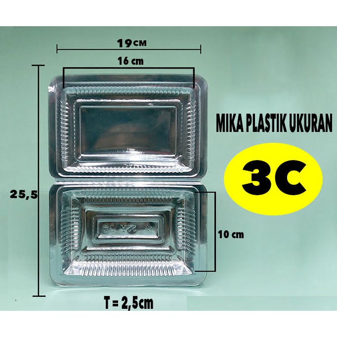 Jual MIKA Plastik Bening isi 100//Food Grade//Kue Pudding Makanan ...