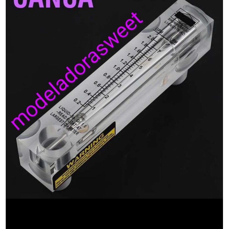 Jual Flowmeter / Rotameter 0.2 - 2GPM /1-7Lpm 1/2" flow meter alat arus ...