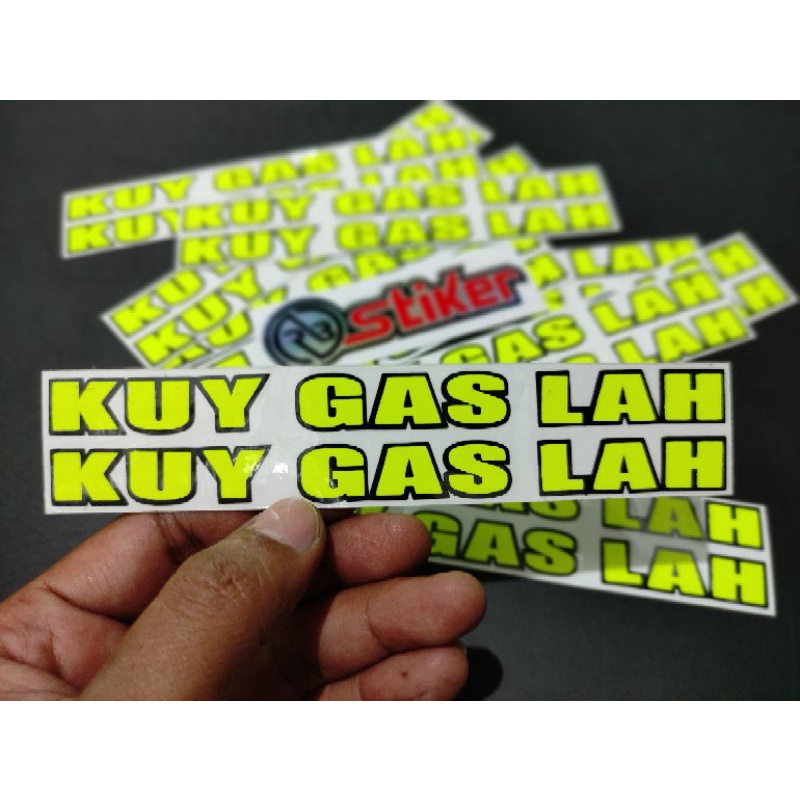 Jual Sticker kuy gas lah cutting stiker kata kata lucu | Shopee Indonesia