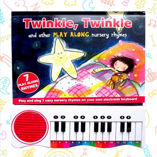 Jual Twinkle Twinkle and other Play Along Nursery Rhymes Piano Board ...