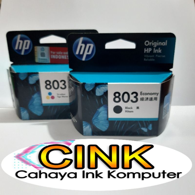 Jual Promo Hemat Paket Tinta Hp 803 Black+Colour Original (1SET) | Shopee Indonesia