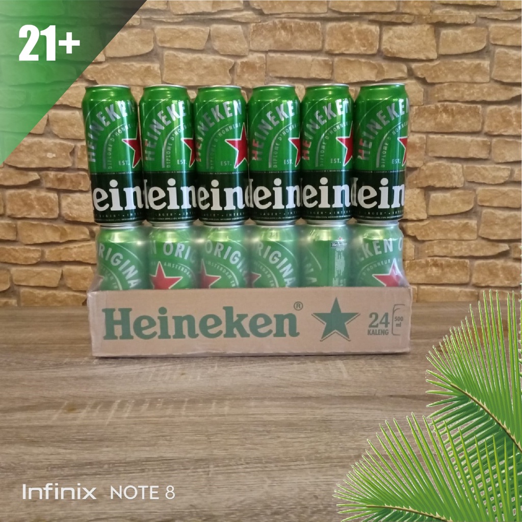 Jual Beer Heineken Can 500 ml x 24 kaleng / karton | Shopee Indonesia