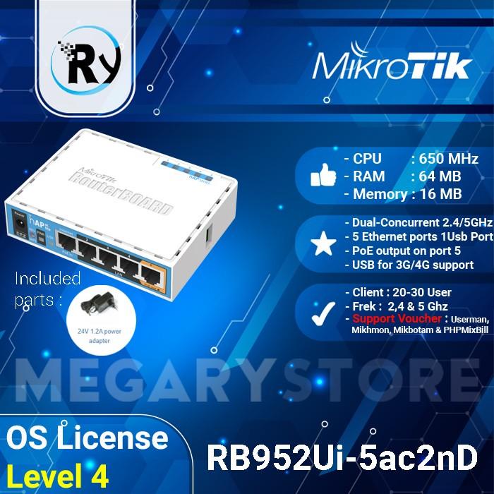 Jual Mikrotik Router Hap Ac Lite Rb952Ui-5Ac2Nd Dualband 2.4G 5G ...