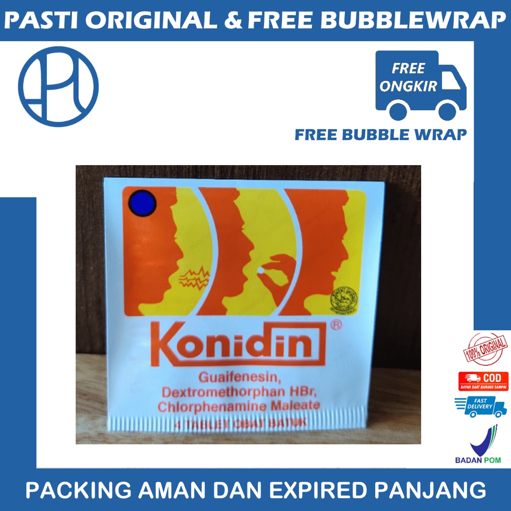 Jual KONIDIN STRIP ISI 4 TABLET OBAT BATUK FLU DEMAM SAKIT KEPALA NYERI ...