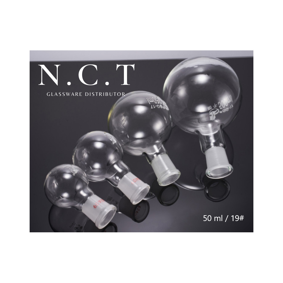 Jual SHUNIU Transparent Borosilicate Glass Round Bottom TS Joint ...