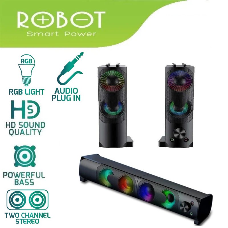 Jual ROBOT RS300 E-Sports Gaming Soundbar Speaker with RGB Lighting ...