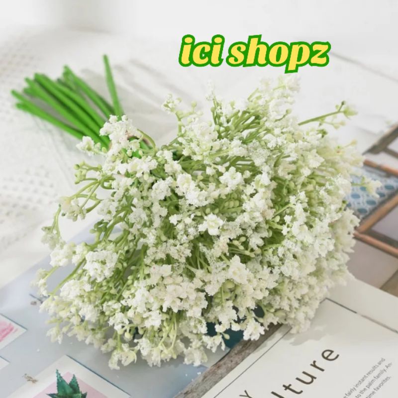 Jual ( 16pcs ) Bunga Baby Breath Aroma Malam / Bunga Artificial ...