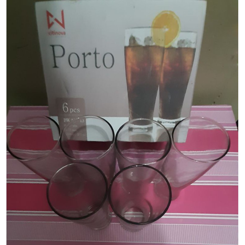Jual Gelas set kaca merk porto murah/gelas jus/gelas cafe | Shopee ...