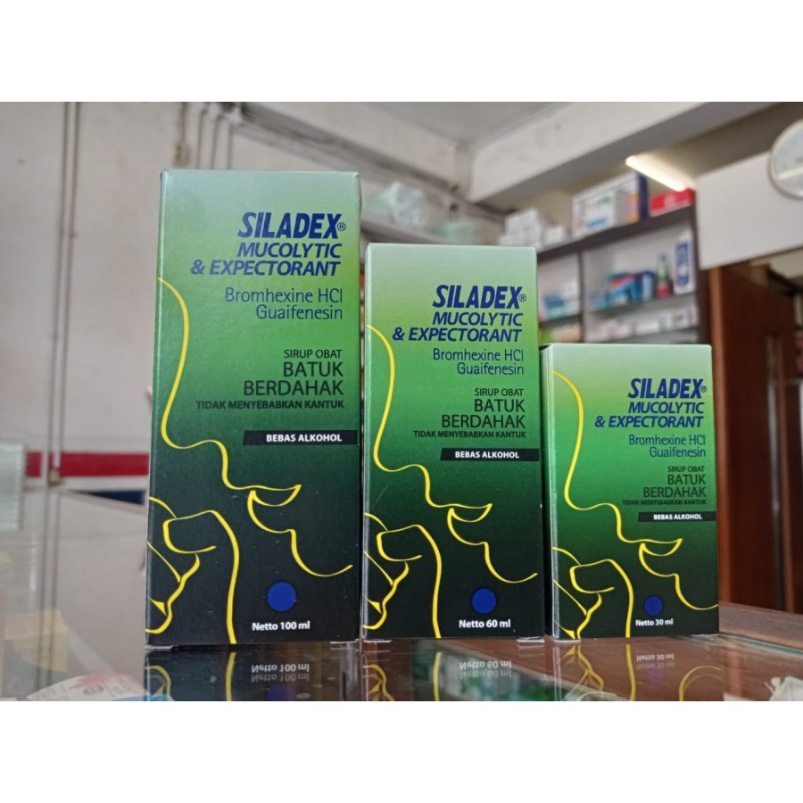 Jual SILADEX MUCOLYTIC AND EXPECTORANT SIRUP UKURAN 30 ML, 60 ML, 100 ...