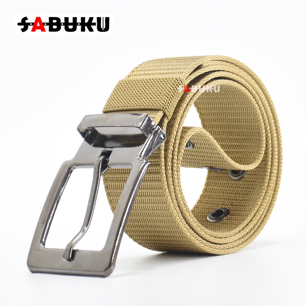 Jual [S&K] Ikat Pinggang Pria Canvas Sabuk Canvas Model Tusuk Kepala ...