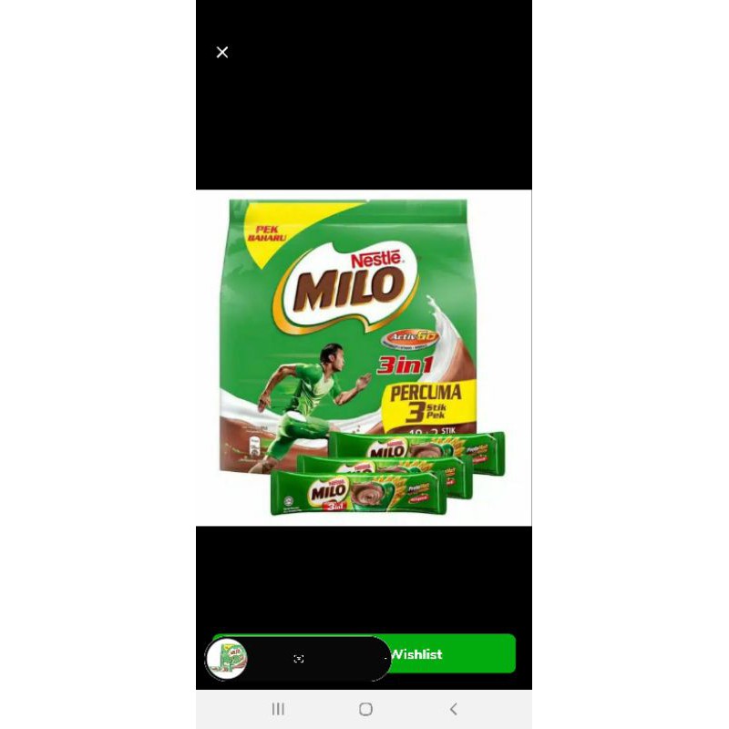 Jual MILO MALAYSIA 3in1 18 +3 sachet | Shopee Indonesia