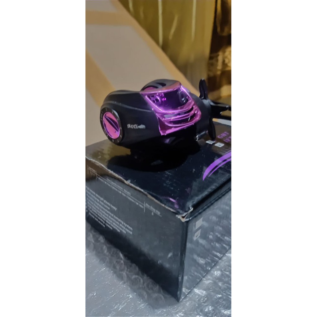 Jual REEL BC Baitcasting Iroly Spool Ungu 17+1 Bering. [HANDEL KIRI ...