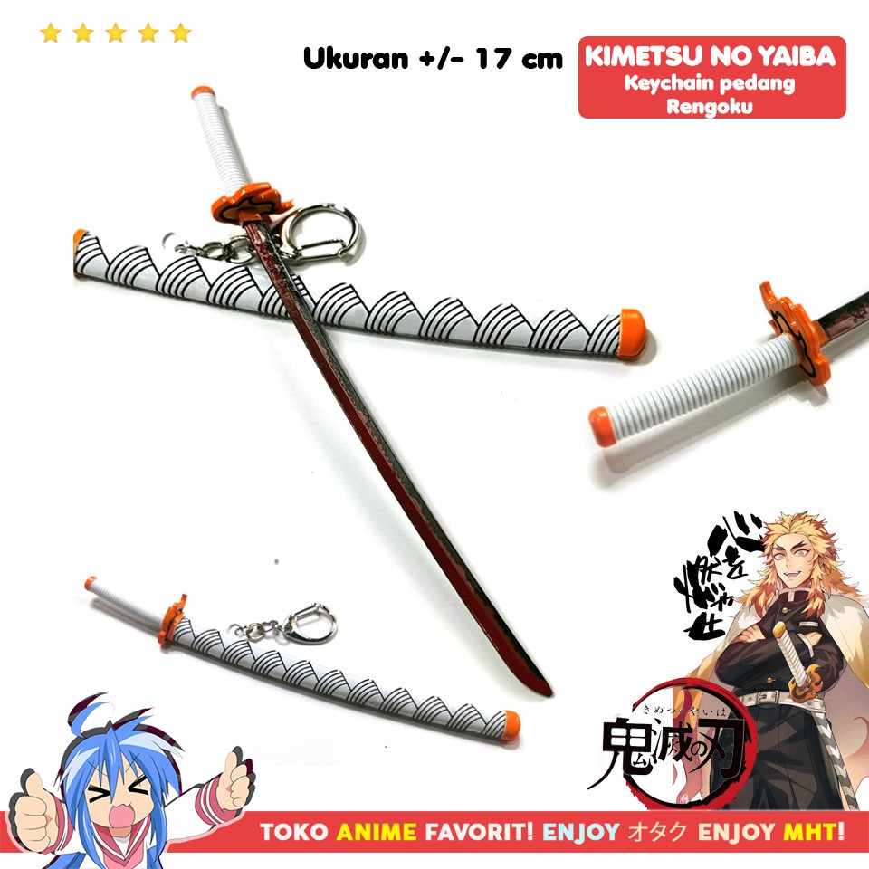 Jual Gantungan Kunci Anime Kimetsu no Yaiba Demon Slayer Pedang Rengoku ...