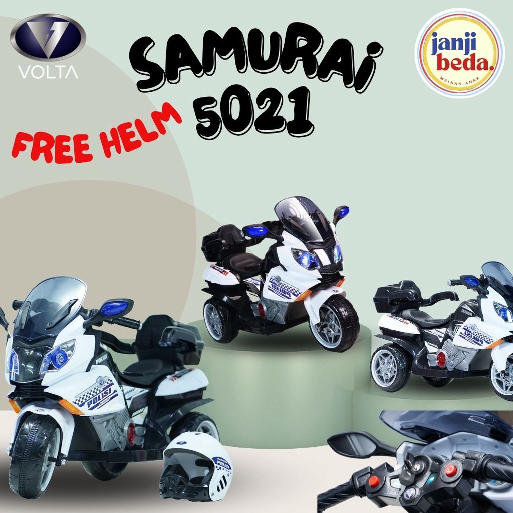 Jual Mainan Aki Motor Polisi VOLTA 5021 SAMURAI POLICE Maenan Motoran ...