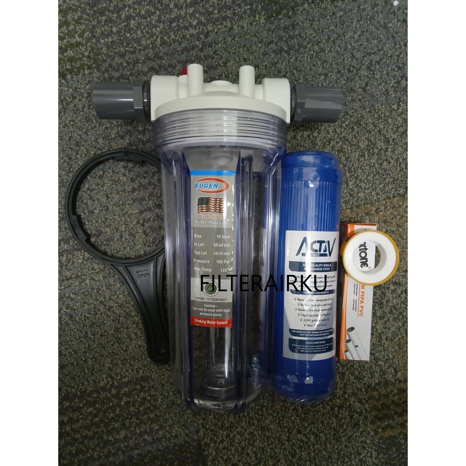 Jual Paket Filter FERROLITE ACTIV 1 Housing Clear- Filter Air Besi ...