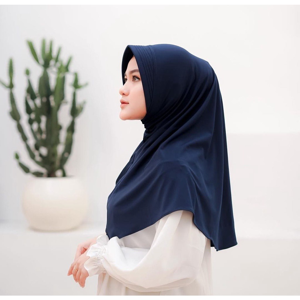 Jual Jilbab Hamidah Menutup Dada / Bergo Pet Antem Jersey Premium | Shopee Indonesia