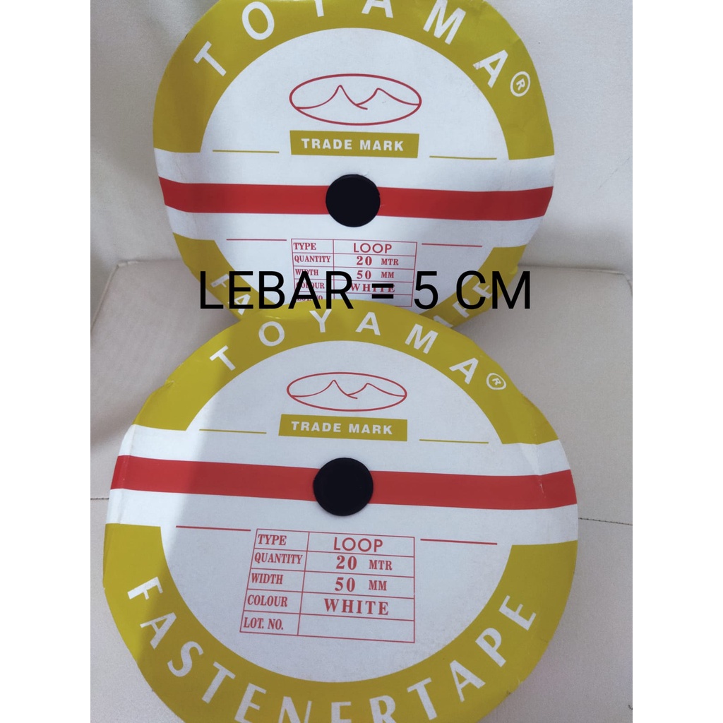 Jual 1 roll Kretekan Perekat Velcro TOYAMA lebar 5 cm ( sisi halus ...
