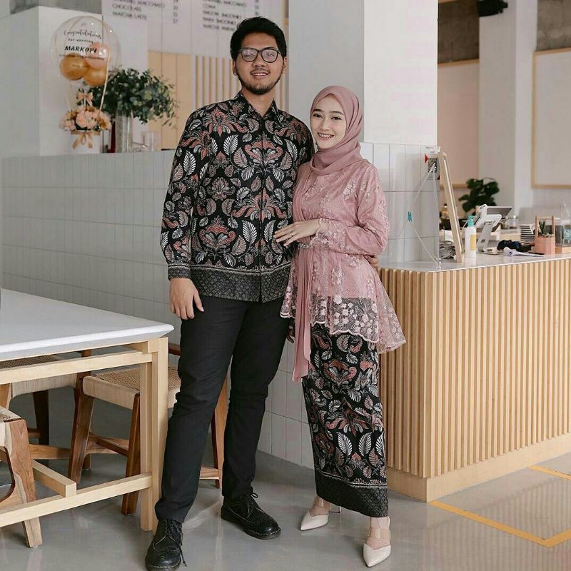 Jual BATIK OFFICIAL - Batik Couple Anjela Payet Lengan Panjang | Couple ...