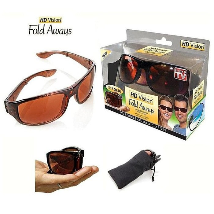 Jual Kacamata Lipat Anti Silau HD Vision Fold Aways - Hitam Promo ...