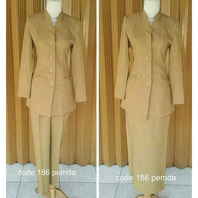 Jual Setelan Cewek Remaja Dewasa Stelan W43C4 Seragam Kantor/ Seragam ...