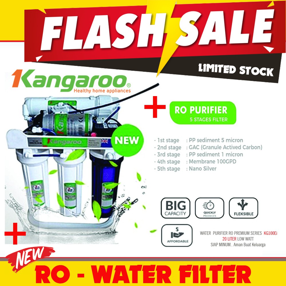 Jual Kangaroo water purifier RO Mesin filter air KG100Ei siap minum ...
