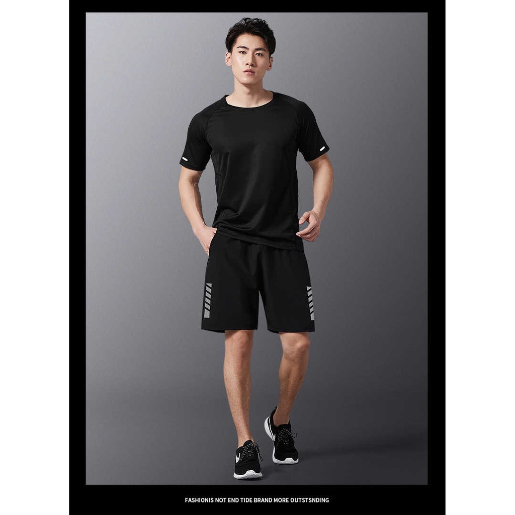 Jual Oppa Style Shop Sport Set Baju Kaos Training Pria Gym Lari Sepeda ...