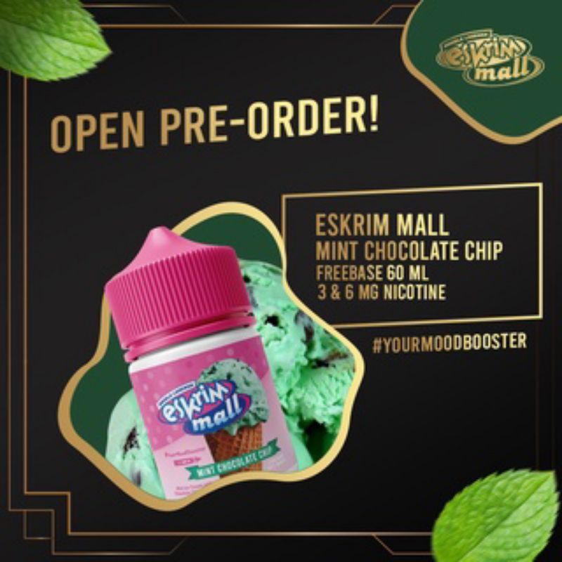 Jual LIQUID Es Krim Mall V1 Mint Chocolate Chip 60ML 100% AUTHENTIC ...