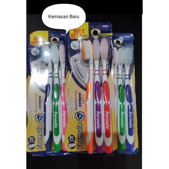 Jual Sikat gigi formula extreme clean isi 3 pcs dan 4 pcs | Shopee ...