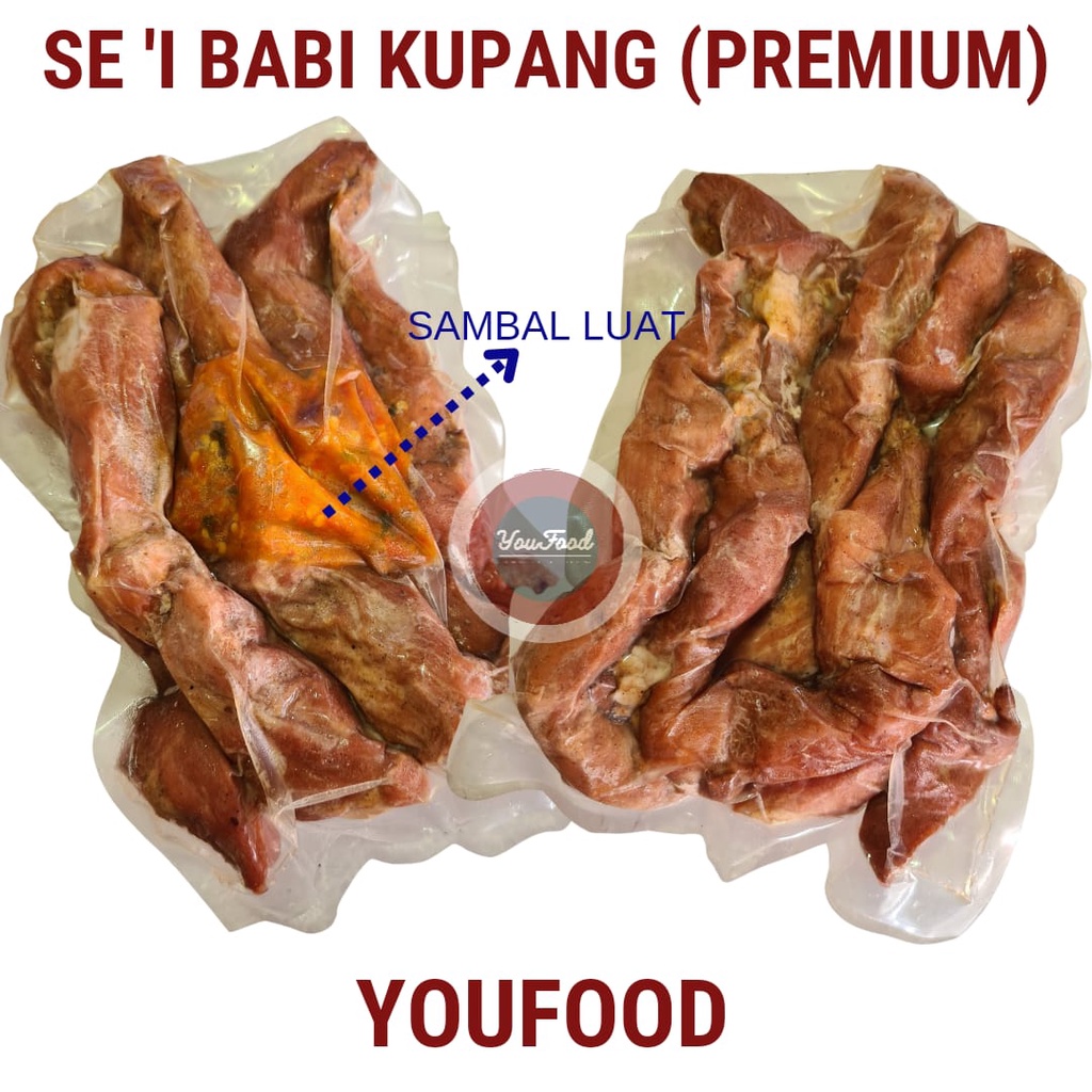 Jual Daging Babi Sei Asap Khas Kupang + Sambal Luat 500g | Shopee Indonesia