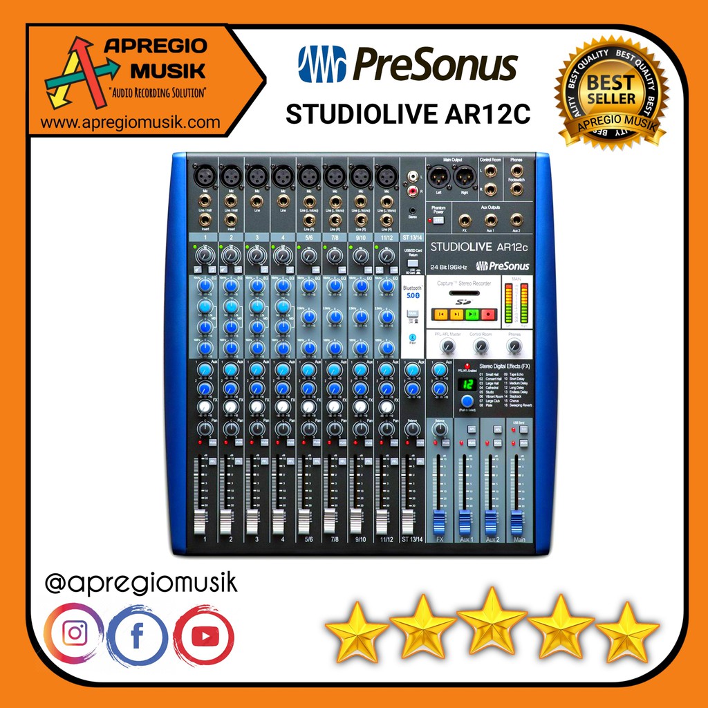 Jual Presonus Studiolive AR12C AR12 C USB Mixer 12 channel terpisah ...