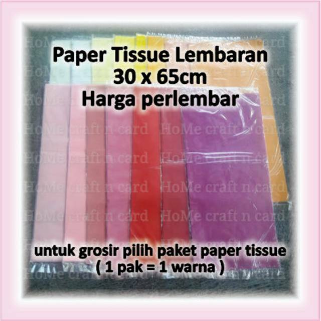 Jual Paper tisu khusus buket 30x65cm / kertas tisu / kertas buket ...