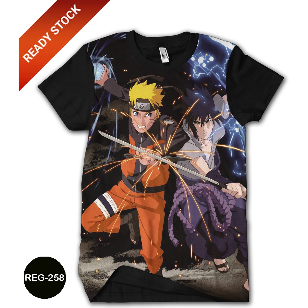 Jual Baju Naruto vs Sasuke Itachi Baju Naruto Uzumaki Kartun Animasi ...