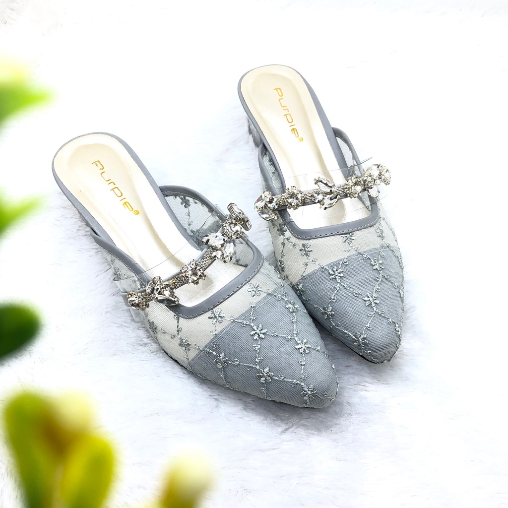 Jual Sendal Heels Pesta 3 cm Purple Shoes | Shopee Indonesia