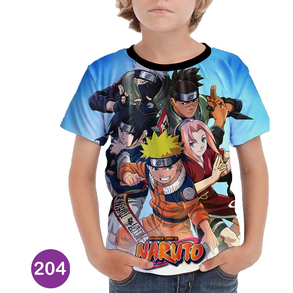 Jual Baju Naruto Uzumaki Squad 3D Baju Kartun Series Anak #COWO-204 ...