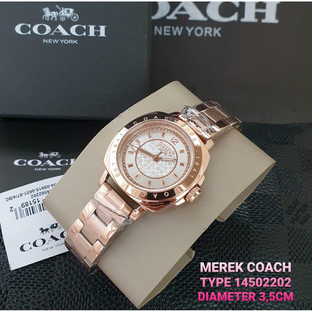 Jual Coach Original Stainless Inner Permata Jam Tangan Wanita | Shopee ...