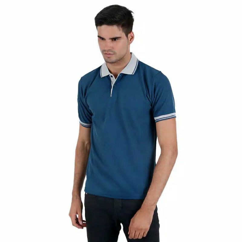 Jual kaos kerah polo tshirt wangki distro biru Soft. biru itb. kaos ...