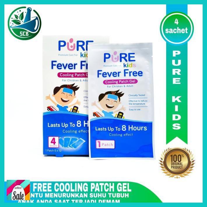 Jual obatiyab- pure kids fever free isi 4 lembar cooling patch gel ...