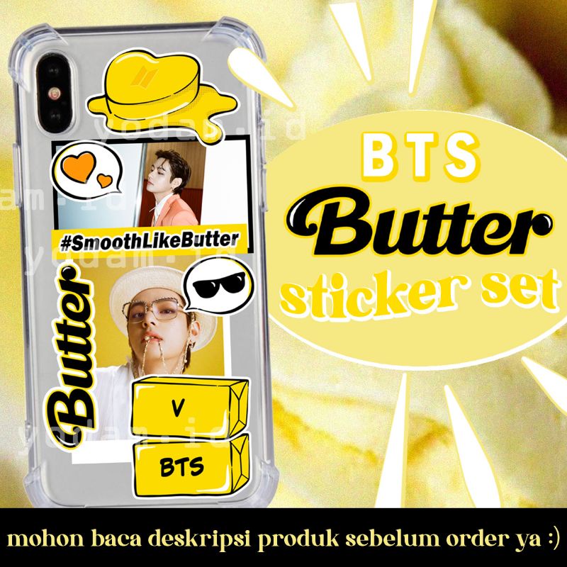 Jual STICKER CASE, STICKER AESTHETIC STIKER KPOP BTS BUTTER STICKER SET ...