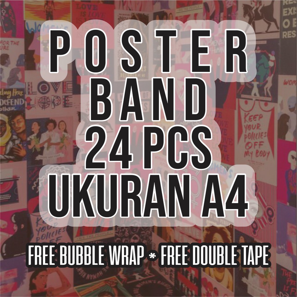 Jual Poster Band Paket 24pcs A4 Poster Aesthetic Poster Dinding Poster ...