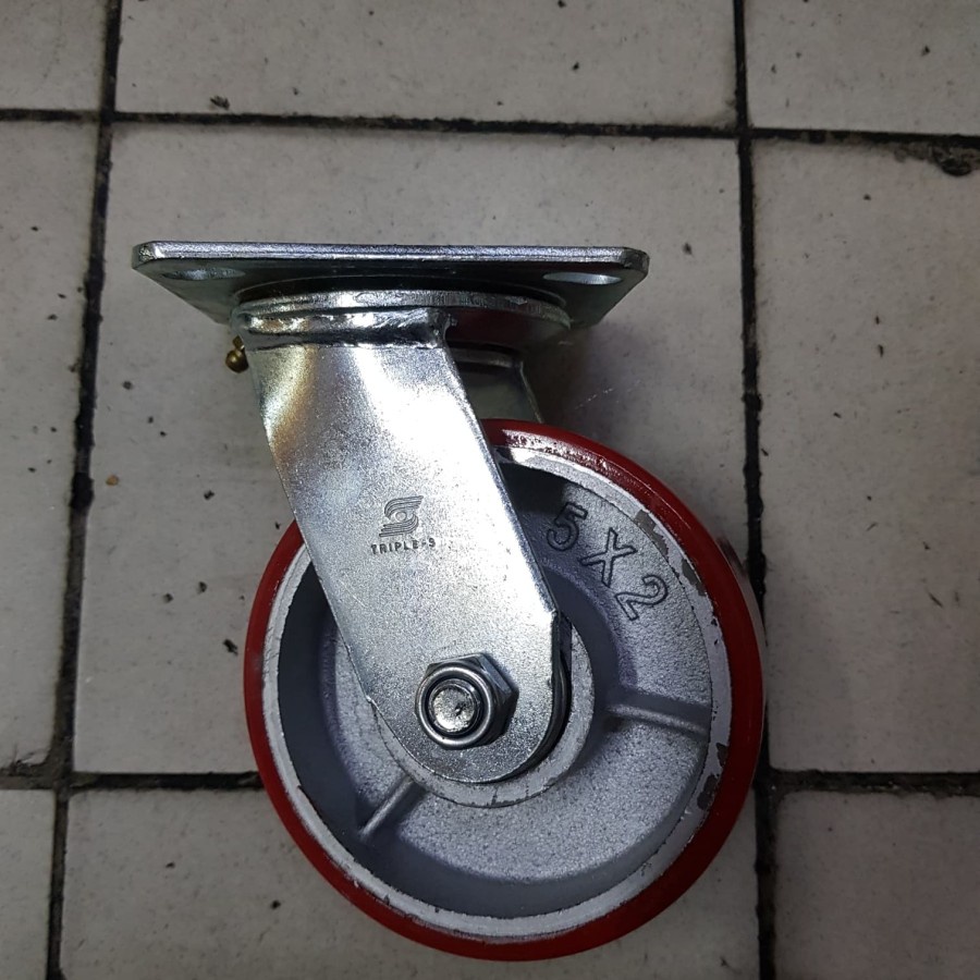 Jual Roda Trolley Pu Heavy Duty Caster Taiwan 5 inch Hidup | Shopee ...