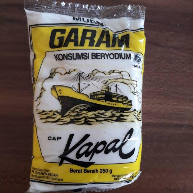 Jual garam cap kapal 250 gram | Shopee Indonesia