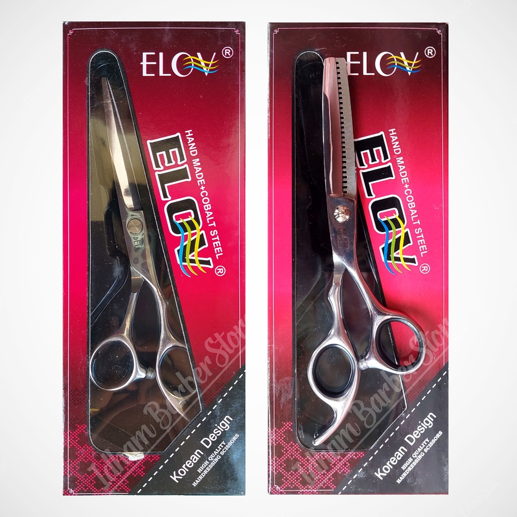 Jual Gunting Rambut Elov ORI 6 INCH untuk Barber dan Salon - Korean ...
