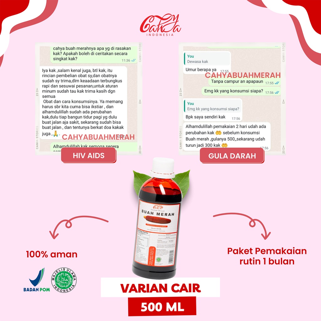 Jual BUAH MERAH PAPUA CAIR 500 ML BESAR Asli Cahya Herbal Obat Ampuh ...