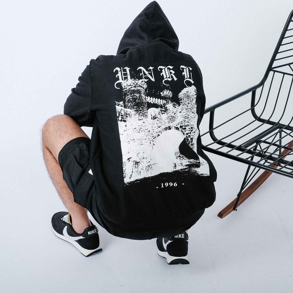 Jual UNKL347 Jacket Hoodie Hitam Model Simpel Bahan Fleece KUMN ...