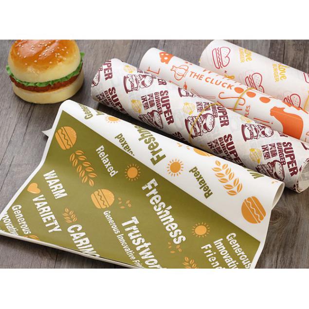 Jual wrap burger nasi paper bungkus sandwich kertas anti minyak anti ...