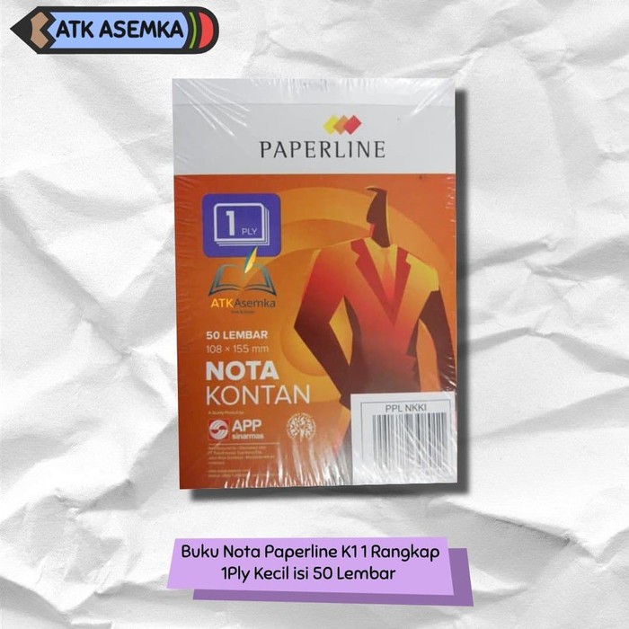 Jual Buku Nota Paperline K1 1 Rangkap / 1Ply Kecil isi 50 Lembar Atk ...